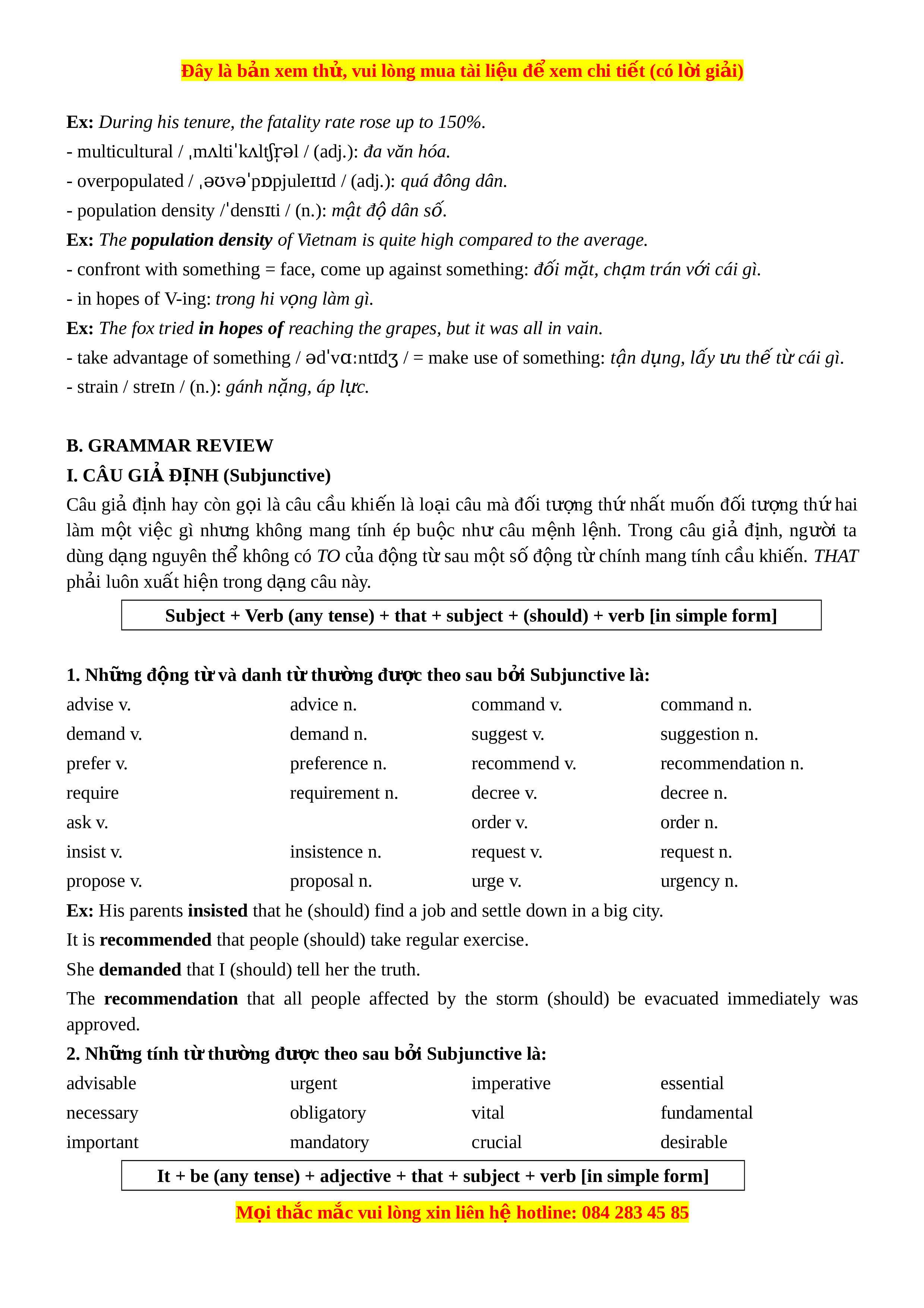 Trắc nghiệm Unit 2: Urbanization Tiếng Anh 12 - Bùi Văn Vinh | DOC