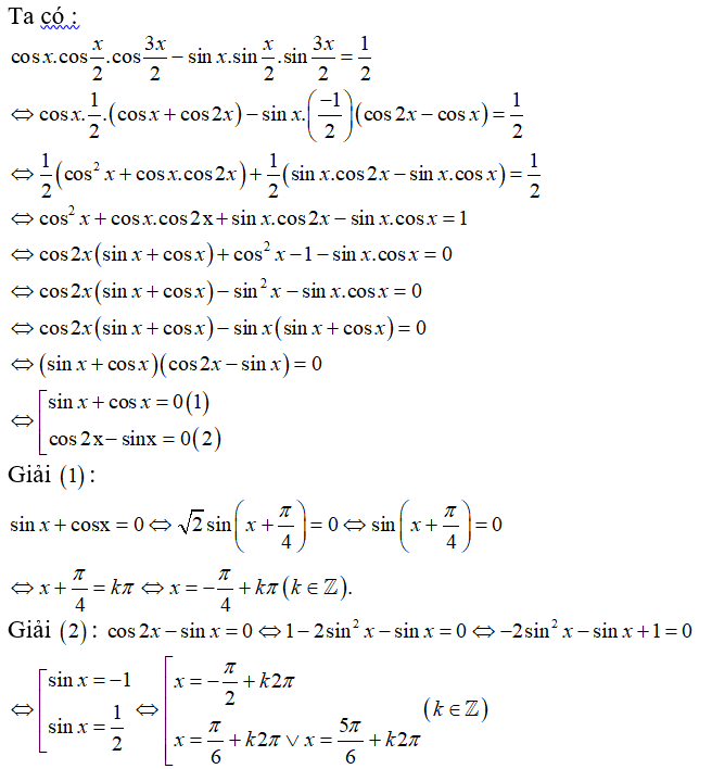 Gi i Ph ng Tr nh L ng Gi c Cos X Cos X 2 Cos 3x 2 Sin X Sin