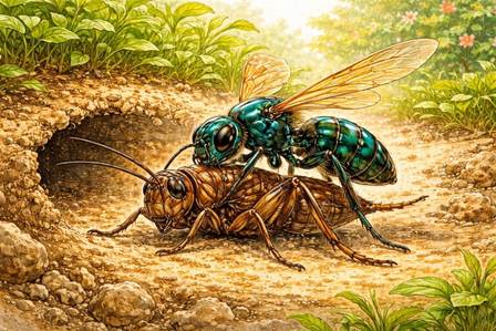 (0,5 điểm). Theo em, vì sao con ong thắng con dế?