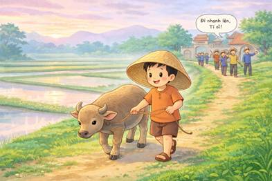 Sáng nay, bố giao cho Tí công việc gì? (0,5 điểm) A.