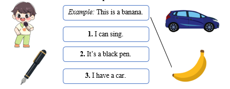 Look, read and circle. There is one example. This is my brother. This ...