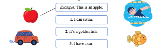 Listen and draw lines. There is one example.