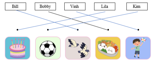 Listen and draw lines. There is one example.